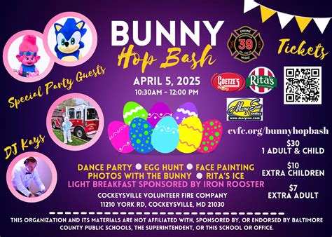 Bunny Hop Bash Cockeysville Volunteer Fire Company