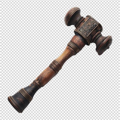 Premium PSD | Judge hammer isolated on transparent background
