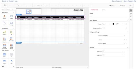 add custom log report step 4 report design table control tablix