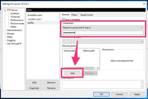 setup ftp server windows gameserverapp docs
