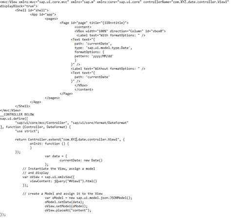 solved sapui5 xml view date format sap community