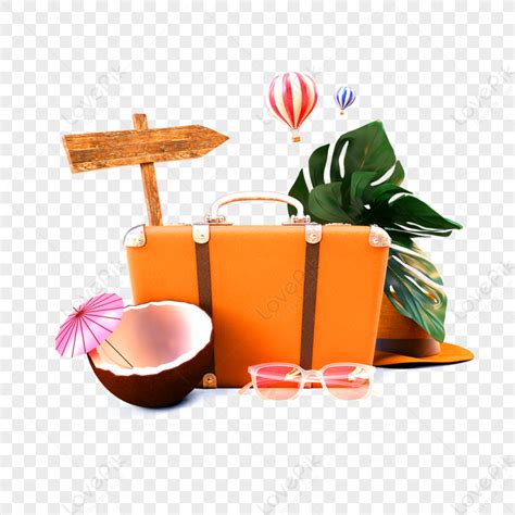 귀여운 여름 일러스트 가방 바다초록바닷가주스 Png 일러스트 무료 다운로드 Lovepik