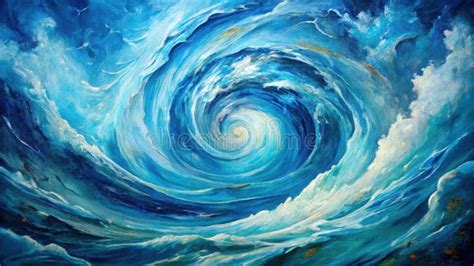 Abstract Whirlwind Of Ocean Waves A Stunning Visual Representation Of Dynamic Energy And Fluid