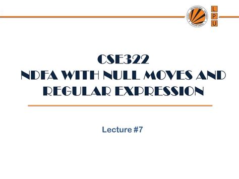 cse322 ndfa with null moves and regular expression ppt download