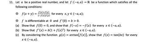 Solved Let A Be A Positive Real Number And Let Chegg Com