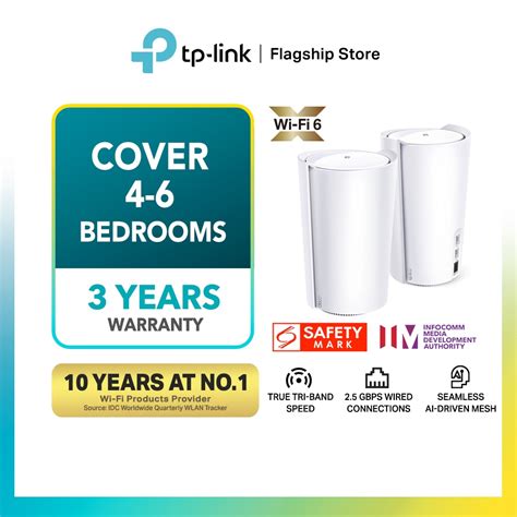 Tp Link Deco X Ax Tri Band Mesh System Gigabit Wifi Gbps Wired Connection Whole Home