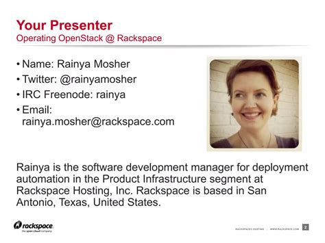 Operating OpenStack Case Study In The Rackspace Cloud PPTX IT And Internet Support Internet
