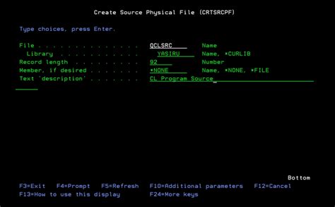 Create Library And Source Physical Files As400 Iseries Ibm