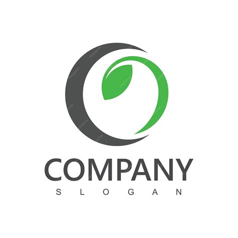 Premium Vector Leaf With Circle Vector Logo Abstract Letter O Leaf Logo
