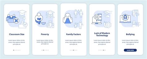 Premium Vector Public Schools Challenges Light Blue Onboarding Mobile