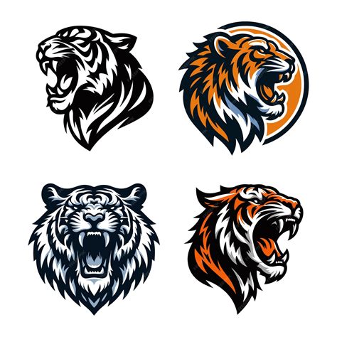 Premium Vector Roaring Tiger Logos Vector Illustration