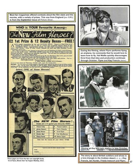 Errol Flynn Fun British Magazine Contest Another Dawn Starts Filming