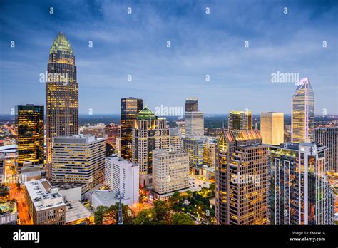 Uptown Skyline Von Charlotte North Carolina Usa Stockfotografie Alamy