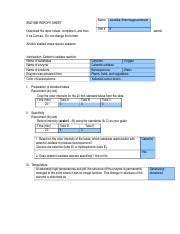 Enzymes Lab Report Vanalika S Docx ENZYME REPORT SHEET Download The Report Sheet Complete It