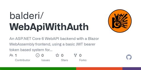 GitHub Balderi WebApiWithAuth An ASP NET Core WebAPI Backend With A Blazor WebAssembly