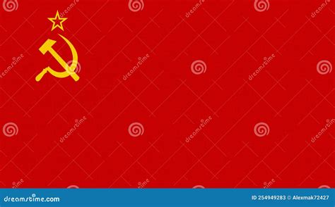 Soviet Flag Grange Red Flag Of Ussr Flag Of Non Existent State Retro Symbol Stock Image
