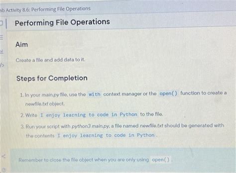 Solved Ab Activity 86 Performing File Operations