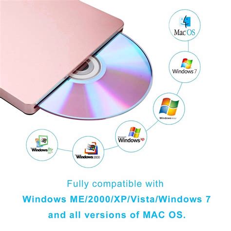 USB External CD DVD Rom RW Player Burner Drive Grandado
