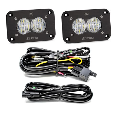 S2 Pro Black Flush Mount Led Light Pod Reverse Kit Universal Baja