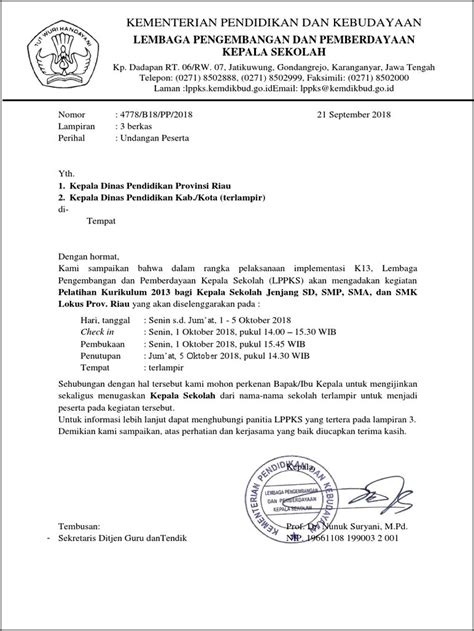 Contoh Surat Di Dinas Pendidikan Pemda Dan Olahraga Pasir Pengaraian Surat Dinas Desain