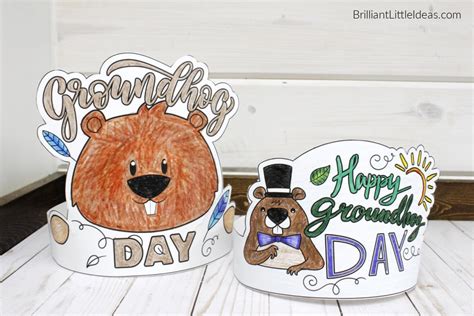 Printable Groundhog Mask Easy Paper Plate Groundhog Day Craft For