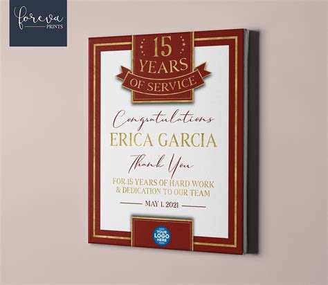 15 Year Work Anniversary Custom Employee Recognition T Idea 15th