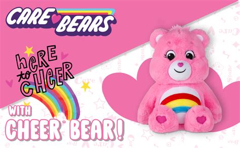 Care Bears 14 Cheer Bear Plushie Medium Size Pink