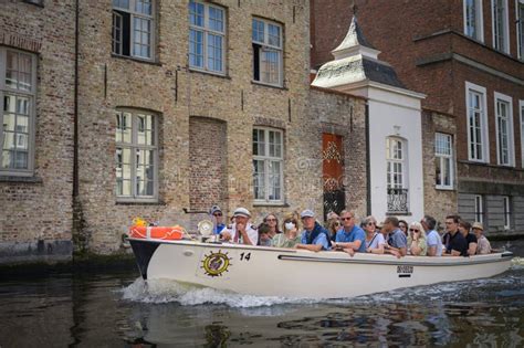 A Driving Tourist Boat With Many People Editorial Photo Image Of