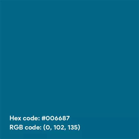 Sailor Blue Color Hex Code Is 006687