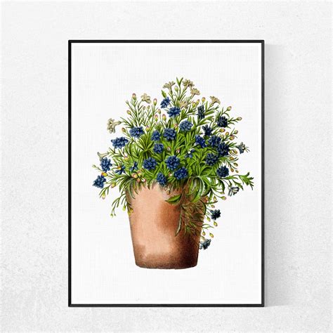Printable Wall Art Potted Bellflower Flower Poster Wall Decor Home