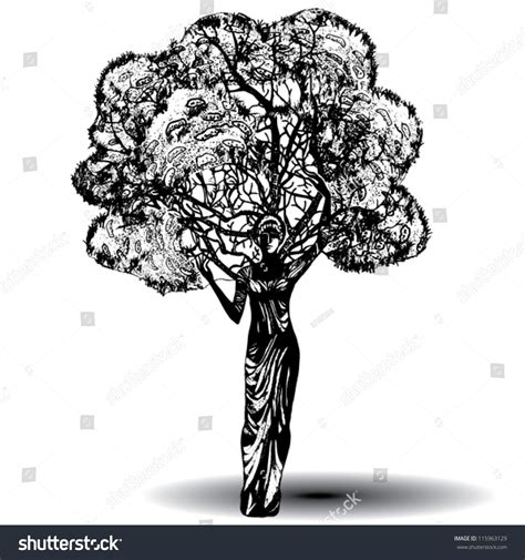 Tree Shape Woman Stock Vector Royalty Free Shutterstock