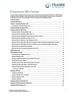 Fillable Online Employee W2 Forms Fax Email Print PdfFiller