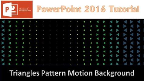 Triangles Pattern Motion Background In PowerPoint