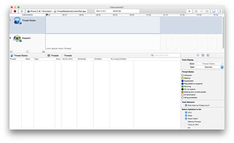 Ios Xcode Thread Status Instrument It Doesn T Show My Threads Stack Overflow