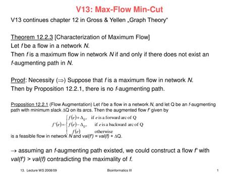 ppt v13 max flow min cut powerpoint presentation free download id