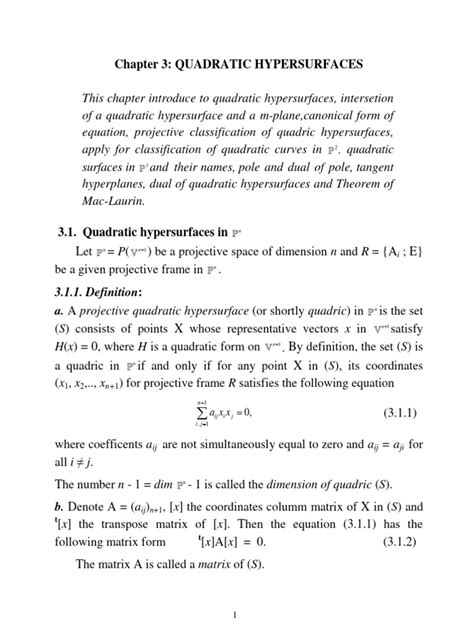 A Projective Geometry Chapter 3 Pdf Algebraic Geometry Geometry