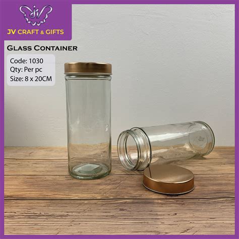 Glass Container Balang Bekas Kaca Balang Kaca Crystal Balang Kuih Kaca Glassware Container