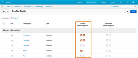How To Manage Profile Fields — Cs Cart 44x Documentation