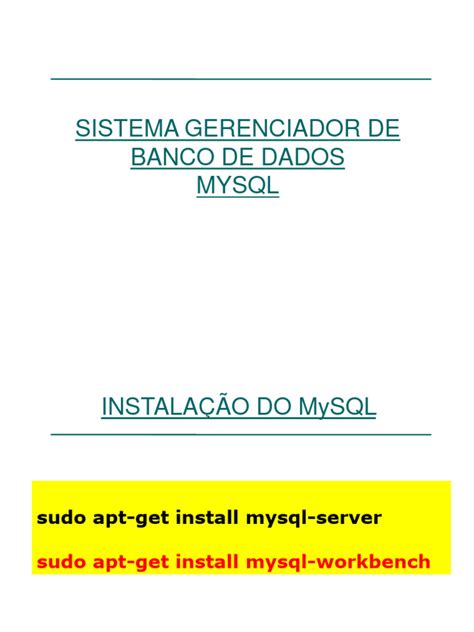 Mysql Pdf Sql Programação De Computadores