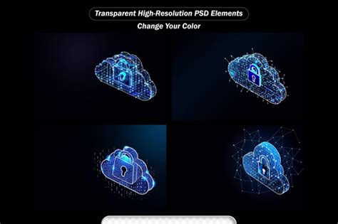 Premium Psd Cloud And Edge Computing Technology Concept With Cybersecurity