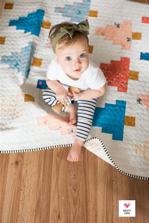 Quilty Trees Baby Quilt The Playful Baby One Quilty Love