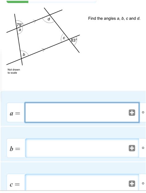 Solved Find The Angles A B C And D Not Drawn To Scale A B C Math