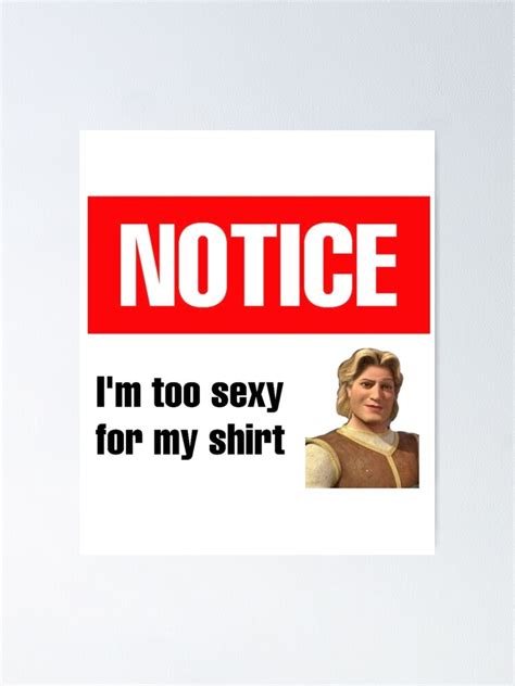 I M Too Sexy For My Poster For Sale By Ooskiedesign Redbubble