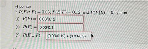 Solved Points If P Ef P Ef And Chegg Com