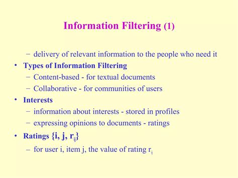 Combining Content Based And Collaborative Filtering PPT