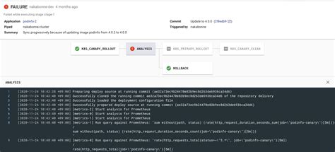 adding an automated deployment analysis stage pipecd