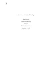 Week Critical Thinking Docx Week Journal Critical Thinking Heather Hicks Chamberlain