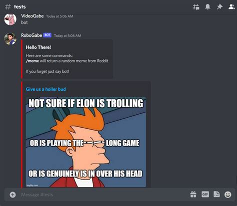 github thevideogabe discord bot