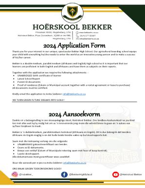 Fillable Online 2024 Application Form 2024 Aansoekvorm Fax Email Print PdfFiller