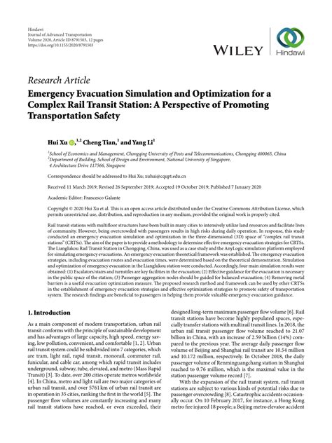 Pdf Emergency Evacuation Simulation And Optimization For A Complex
